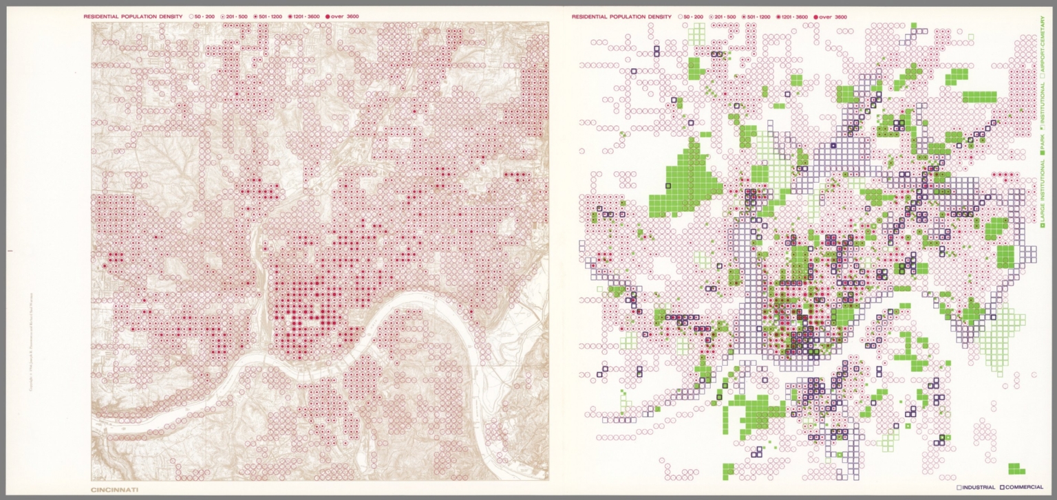 Cincinnati. Residential Population Density; Industrial, Commercial ...