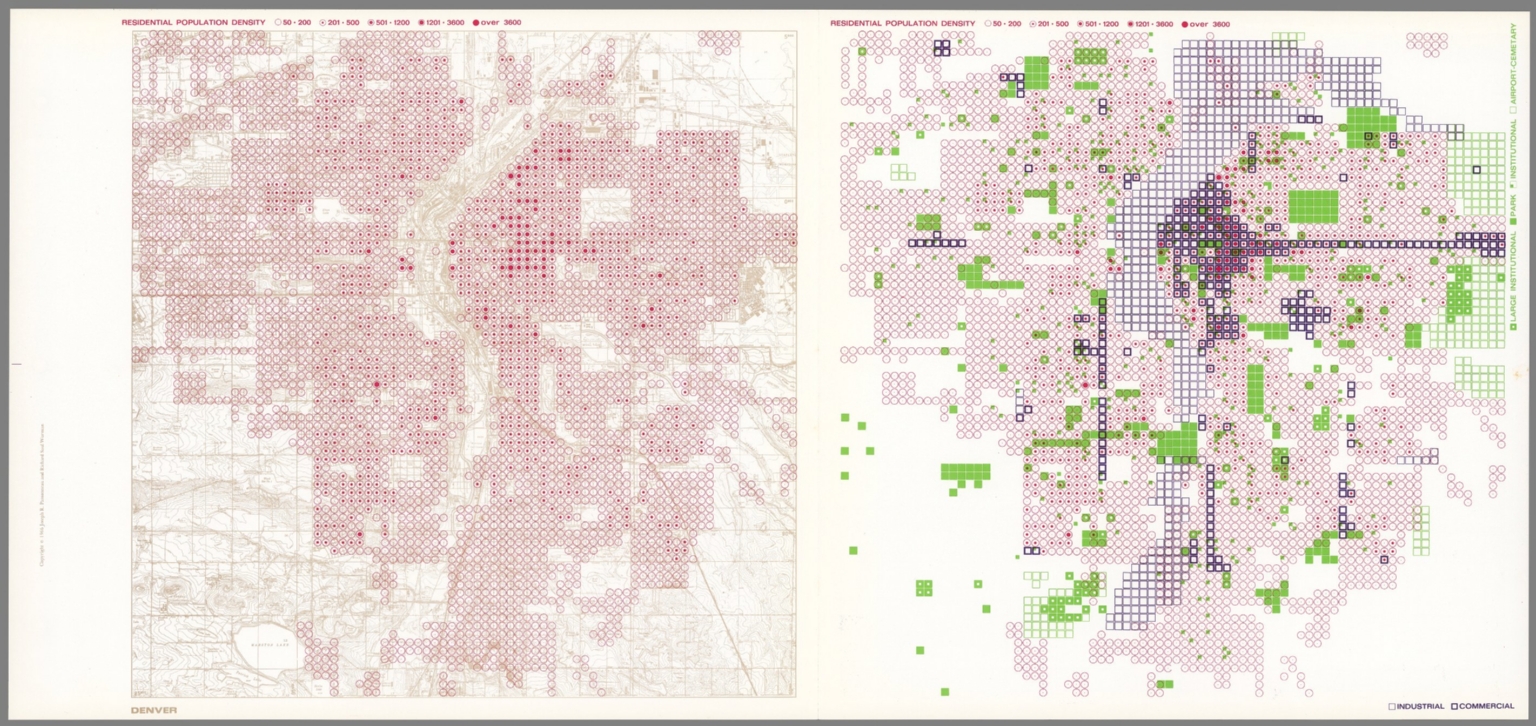 Denver. Residential Population Density; Industrial, Commercial; Large ...