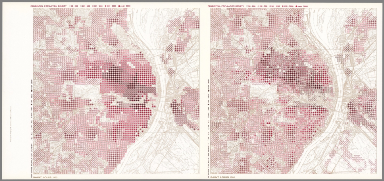Saint Louis. Non-White Population Density 1950 and 1960. - David Rumsey ...