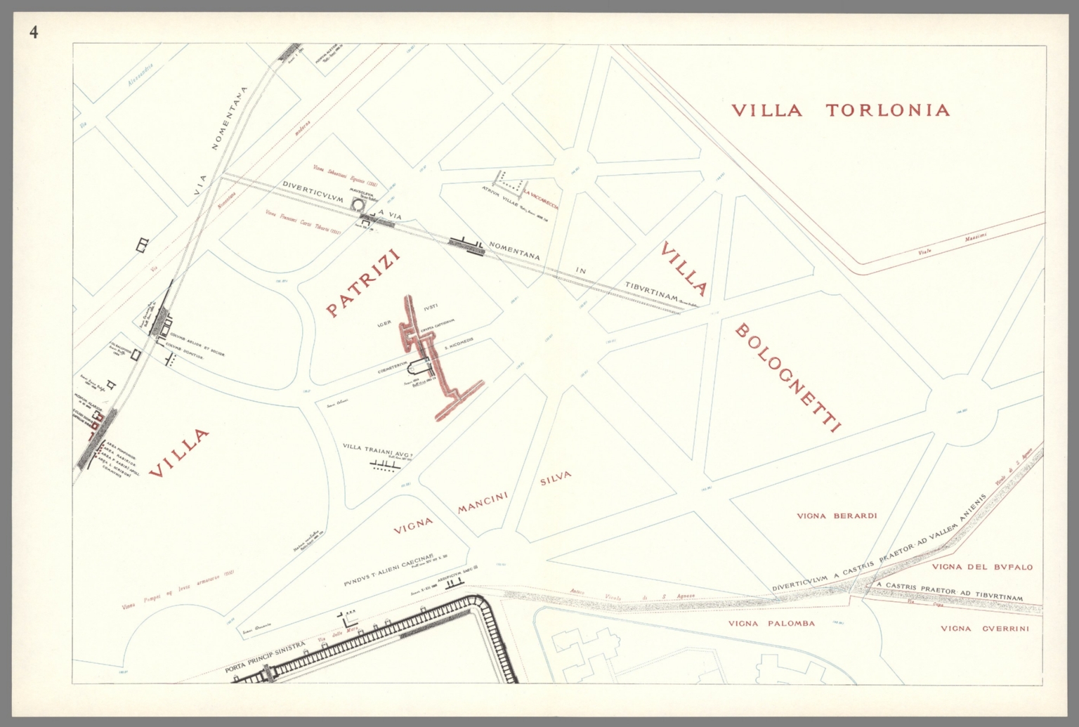 Sheet 4: Forma Urbis Romae. - David Rumsey Historical Map Collection