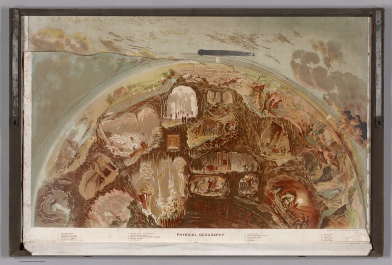 Physical Geography. (Flap open showing the typical physical features ...