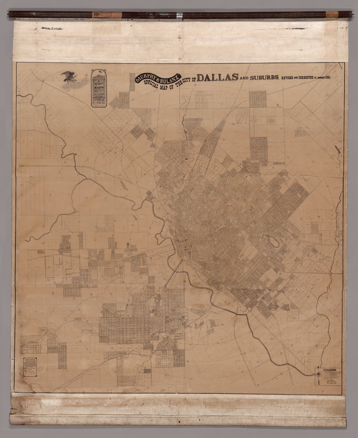 Official Map of the City of Dallas and Suburbs, Revised and Corrected ...