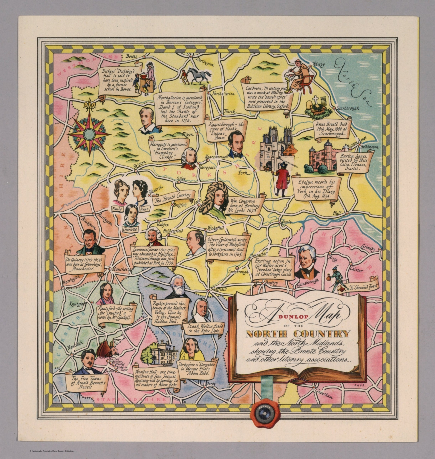 A Dunlop map of the North Country. LE 50/38 - David Rumsey Historical ...