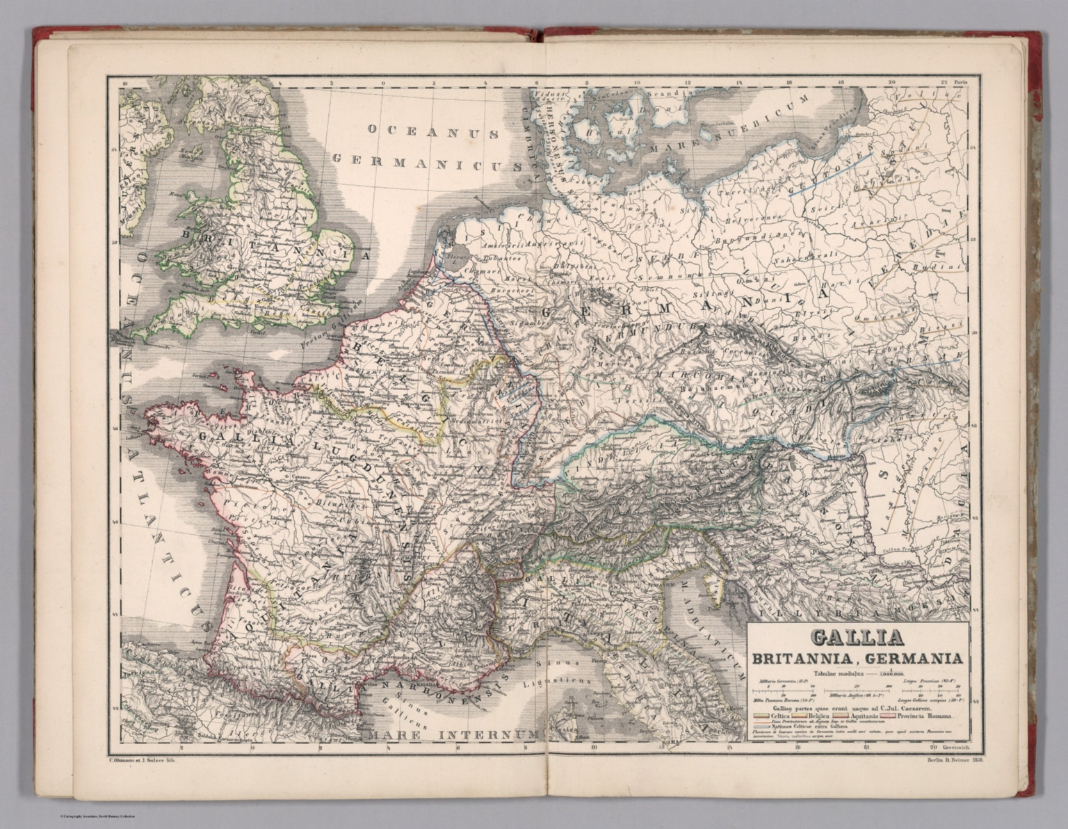 Gallia, Britannia, Germania - David Rumsey Historical Map Collection