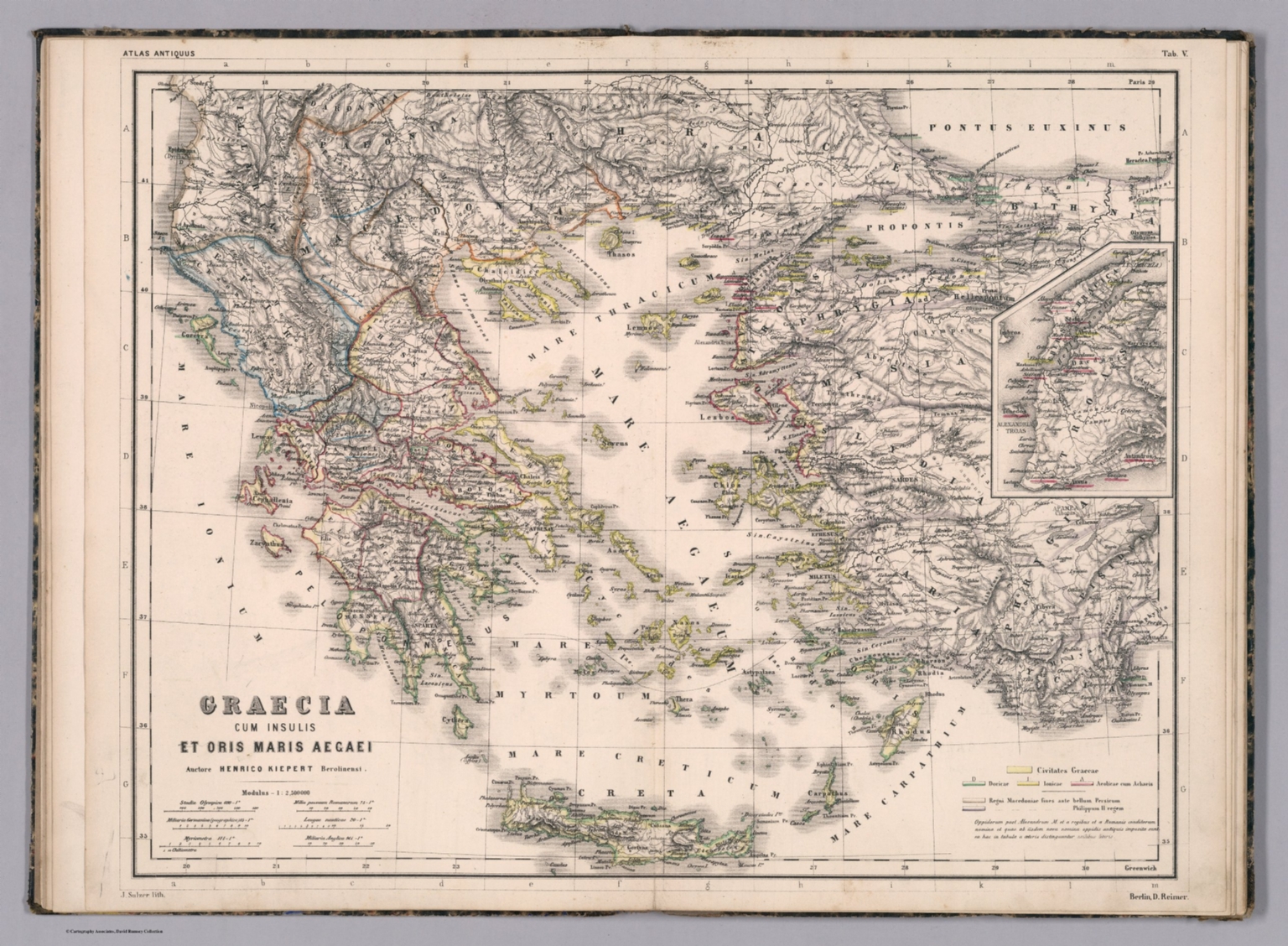 Tab. V. Graecia cum insulis et oris maris Aegaei - David Rumsey ...