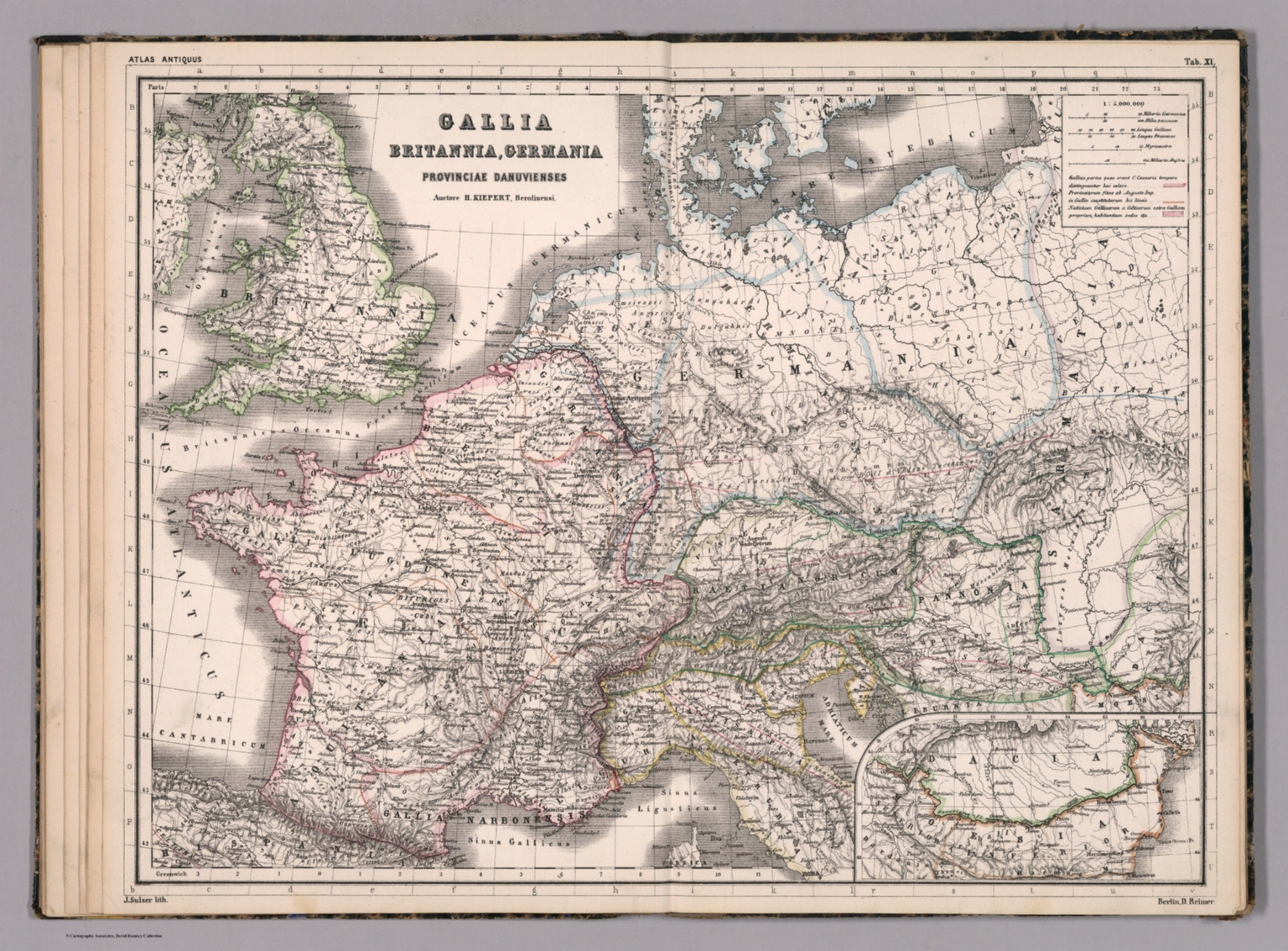 Tab.XI. Gallia, Britannia, Germania - David Rumsey Historical Map ...