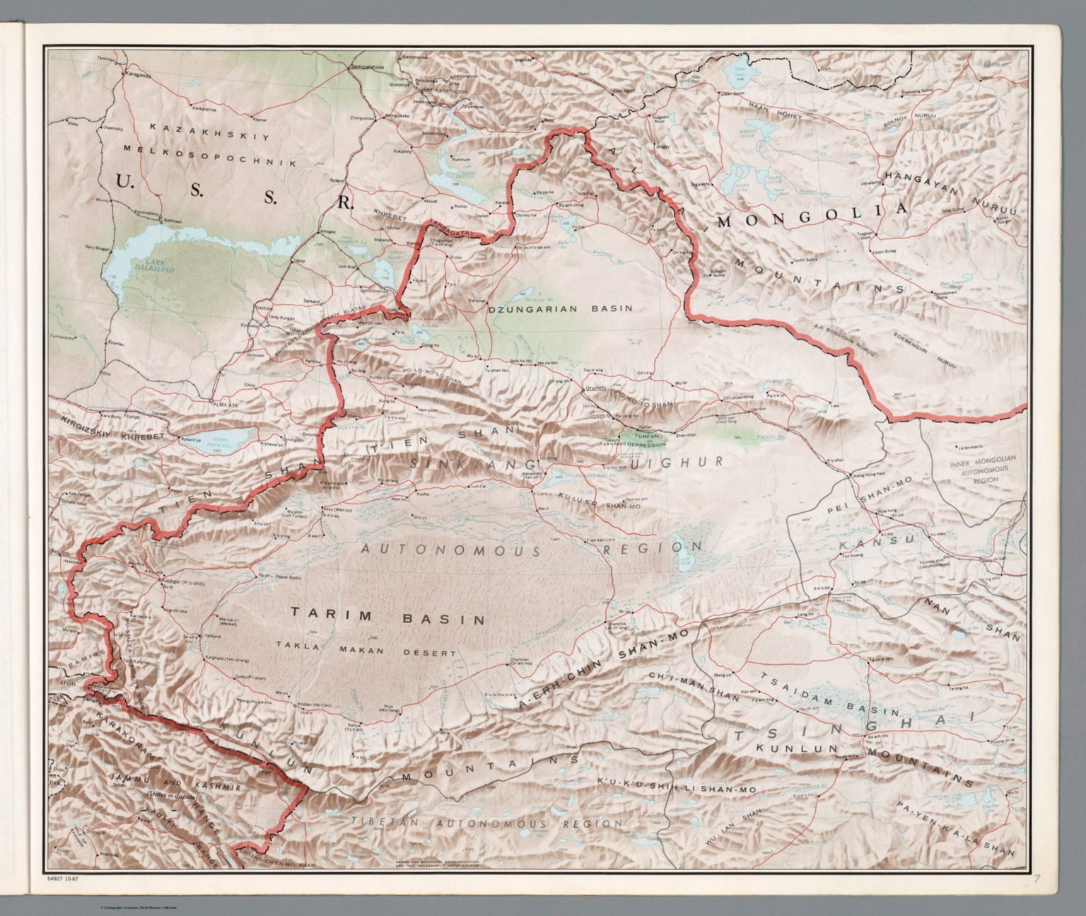 China : Sinkiang Uighur Autonomous - David Rumsey Historical Map Collection