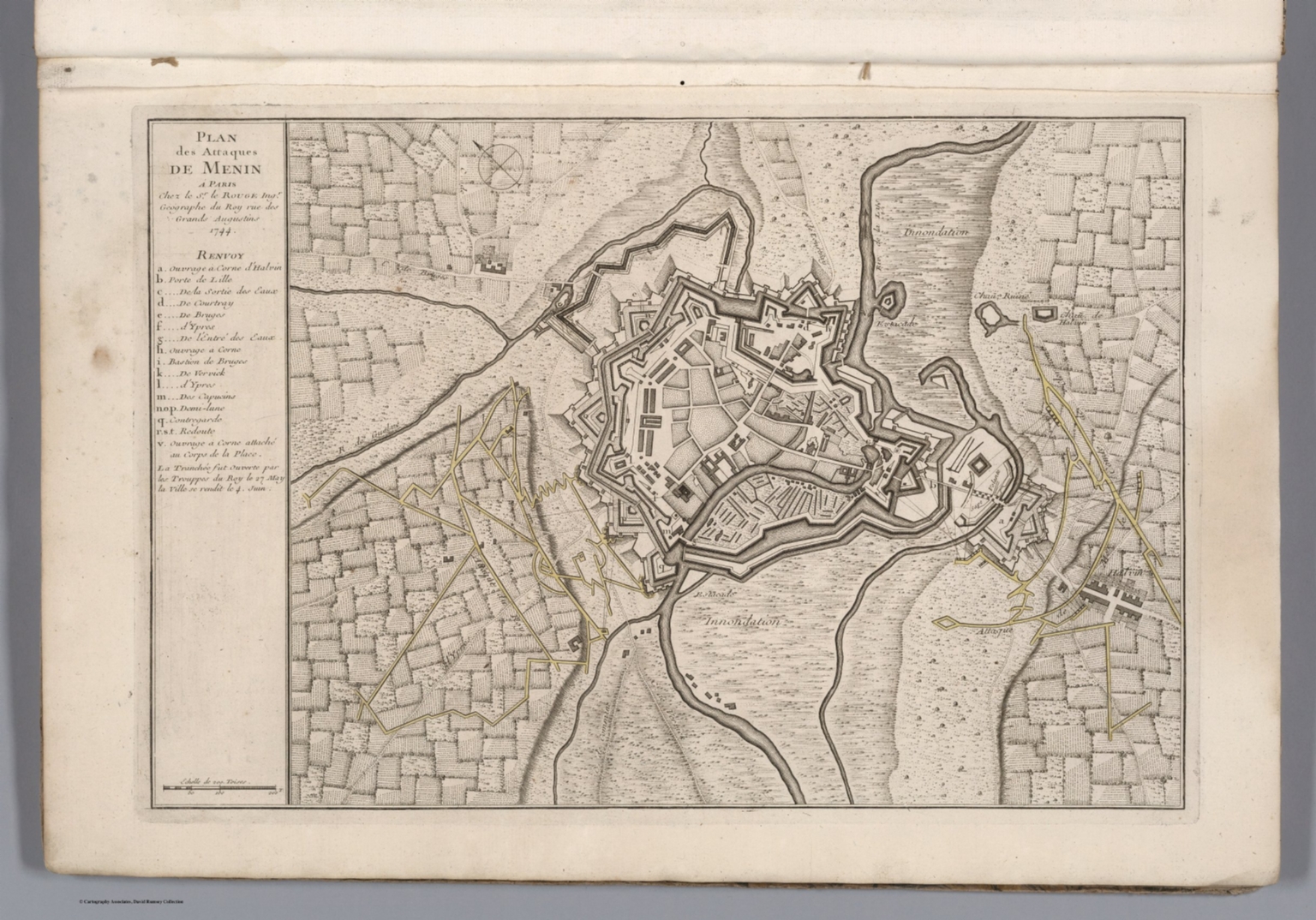 Plan des attaque de Menin - David Rumsey Historical Map Collection