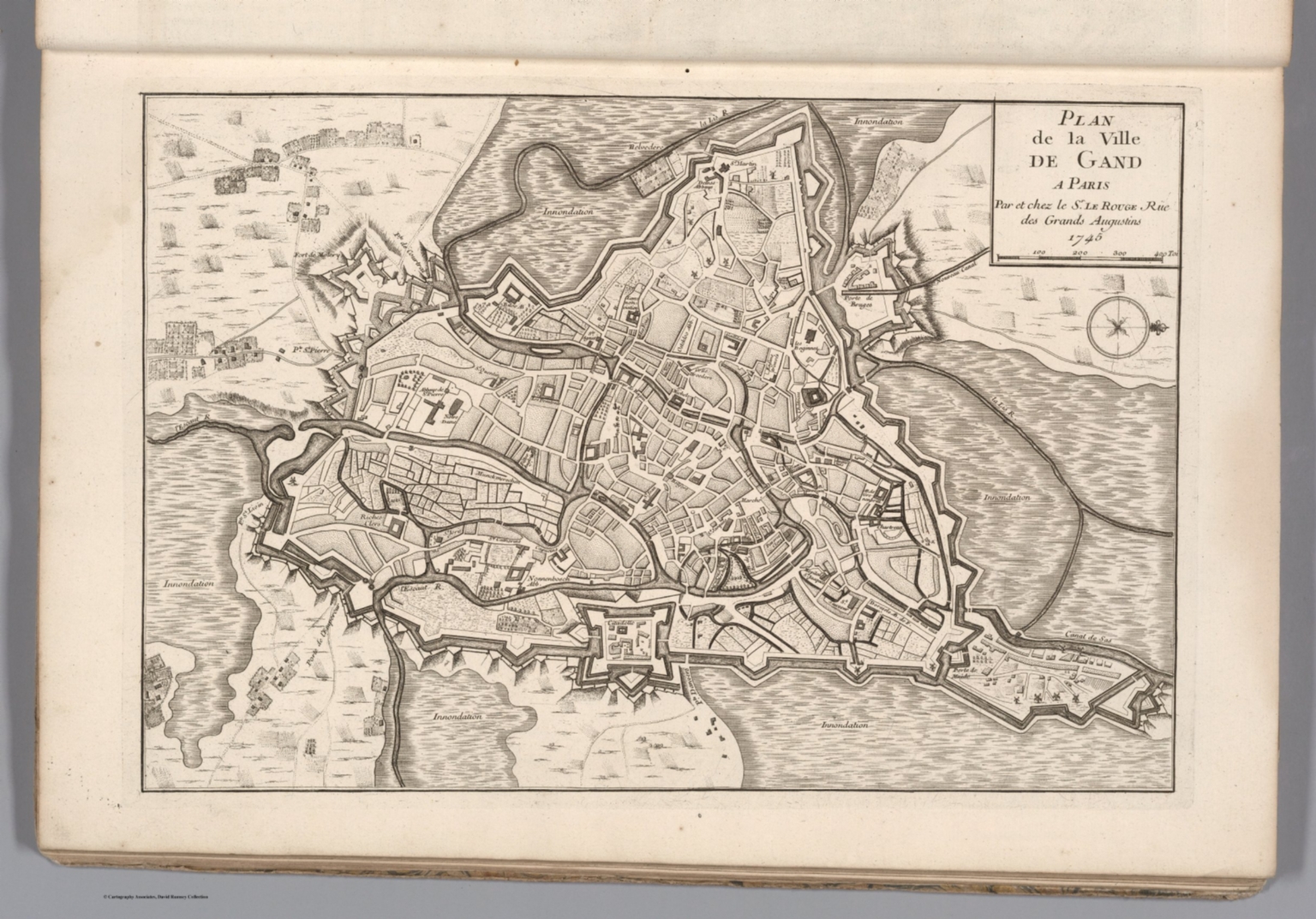 Plan de la ville de Gand - David Rumsey Historical Map Collection