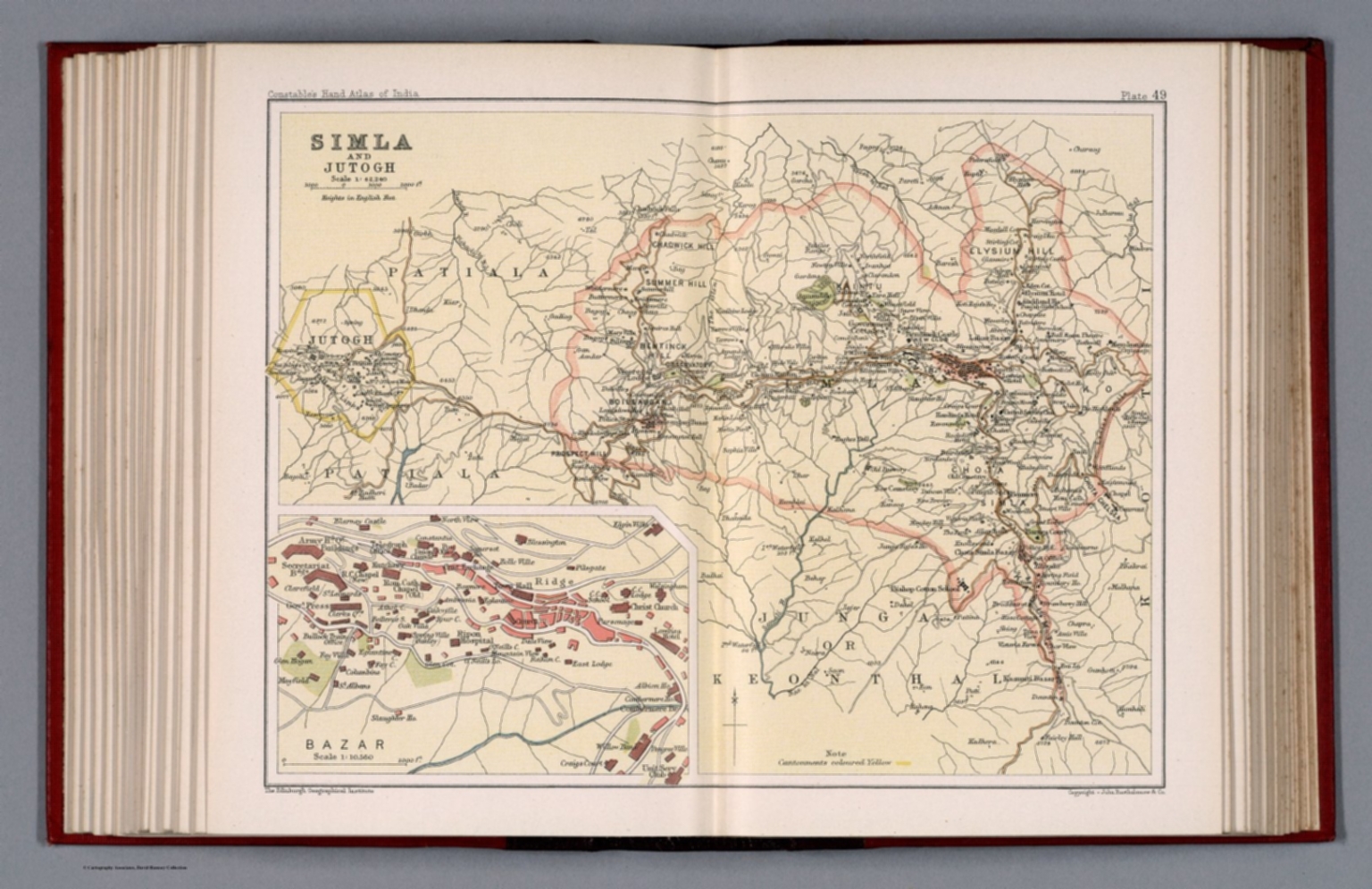 Simla and Jutogh. Plate 49 - David Rumsey Historical Map Collection