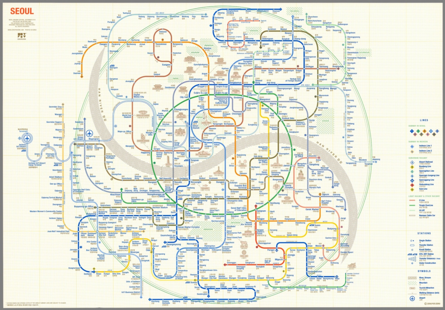 Seoul Railway system/ December 2016 - David Rumsey Historical Map ...