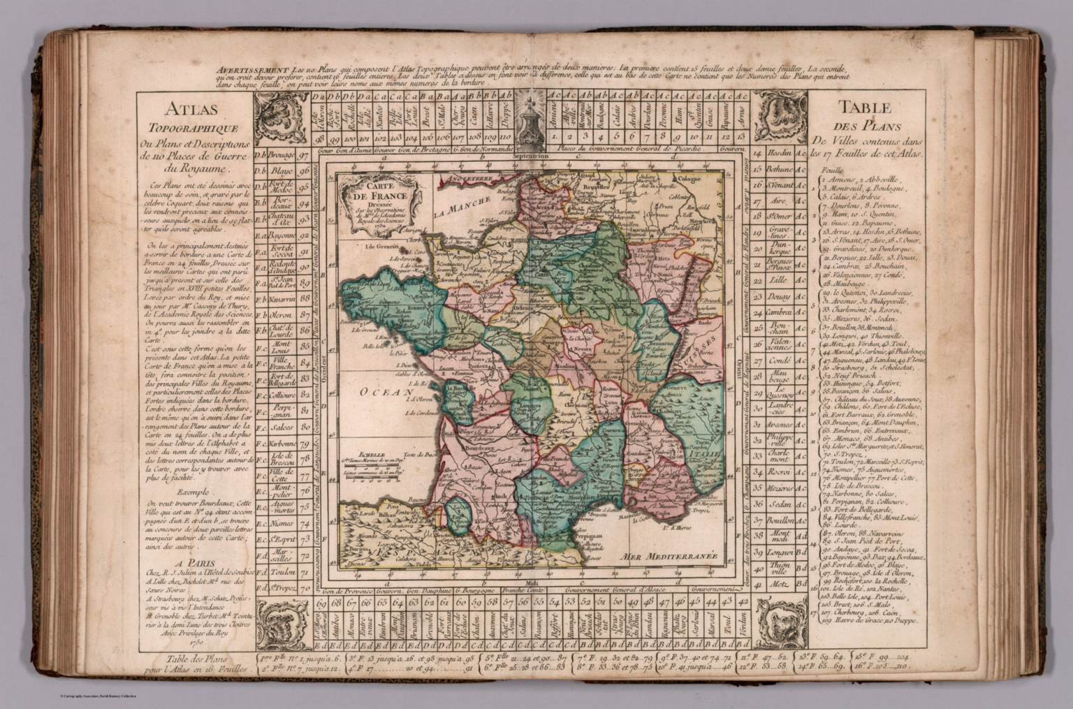 Carte de France ... 1750 - David Rumsey Historical Map Collection