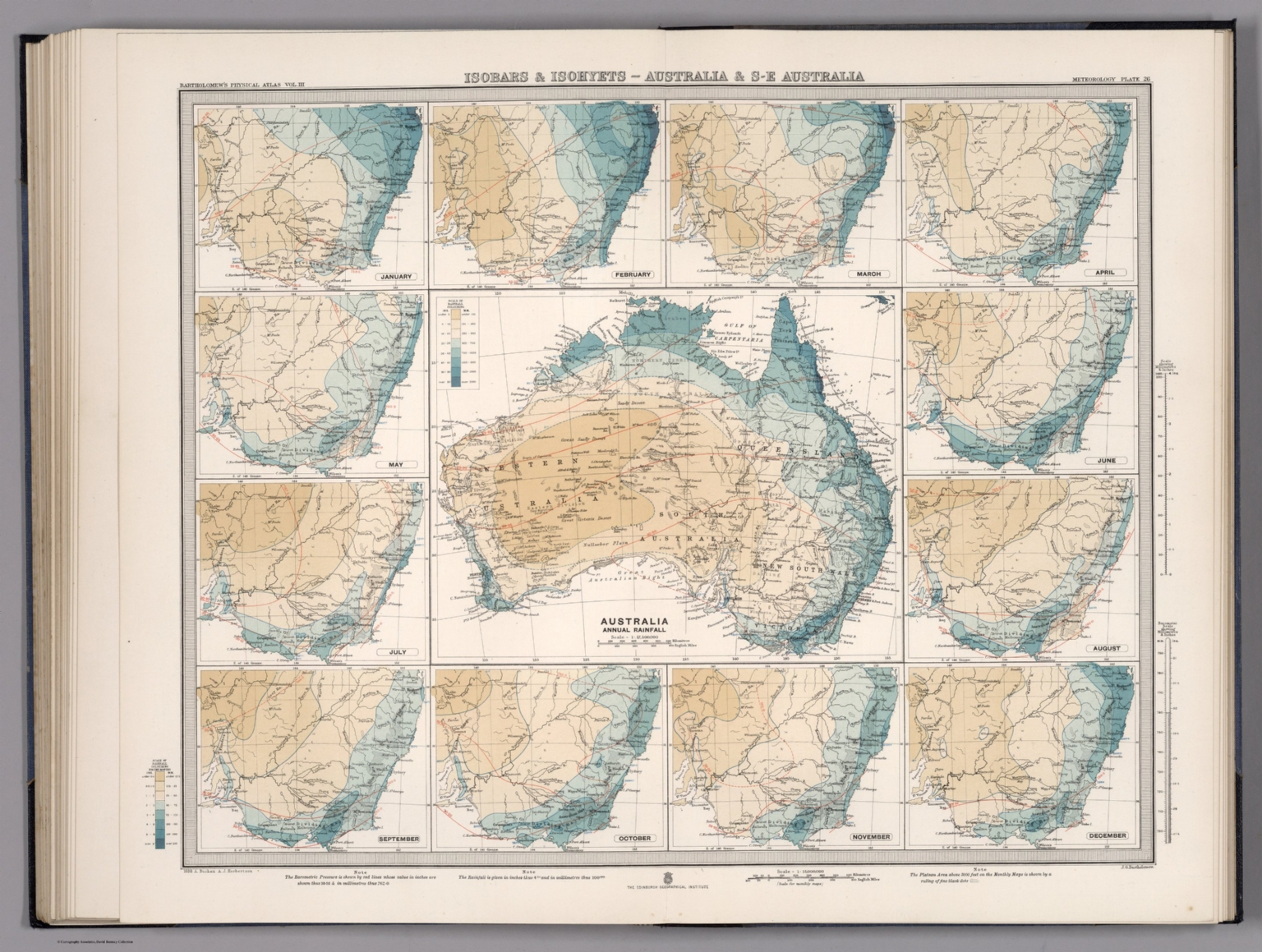 Plate 26. Isobars & Isohyets - Australia & S-E Australia. - David ...