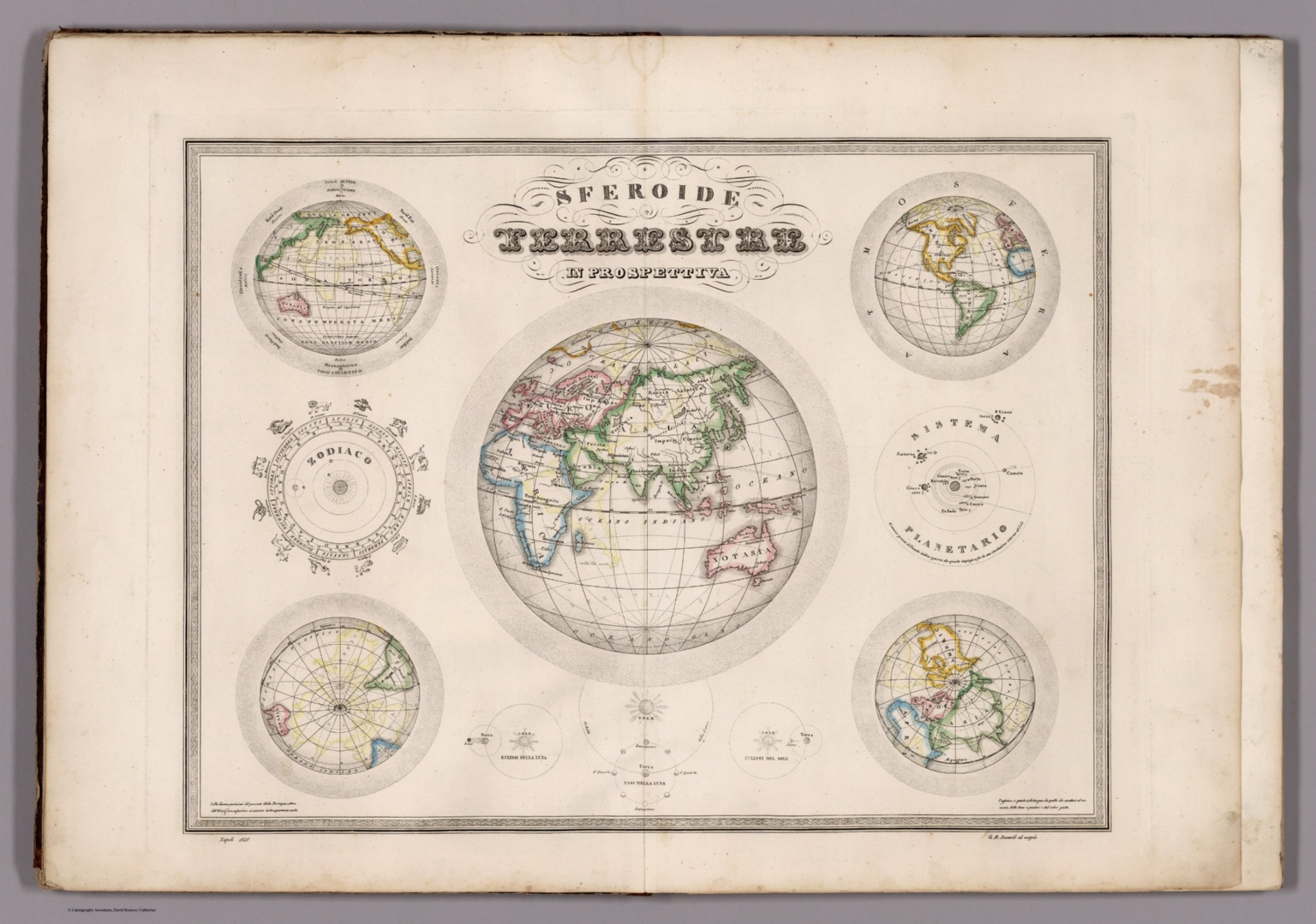 Sferoide Terrestre in Prospettiva. - David Rumsey Historical Map Collection