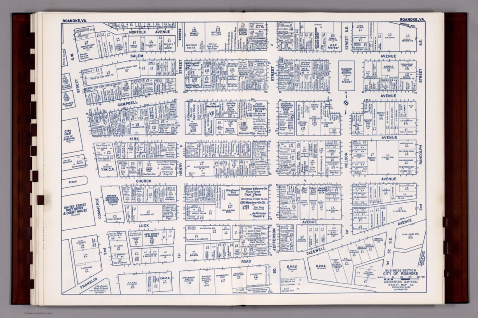 Business Section, City of Roanoke (Virginia). - David Rumsey Historical ...