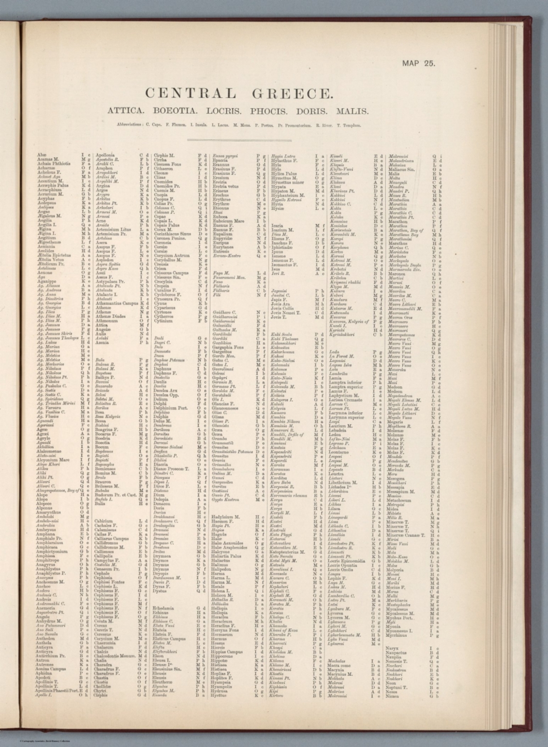 Index Page: Central Greece : Attica. Boeotia. Locris. Phocis. Doris ...