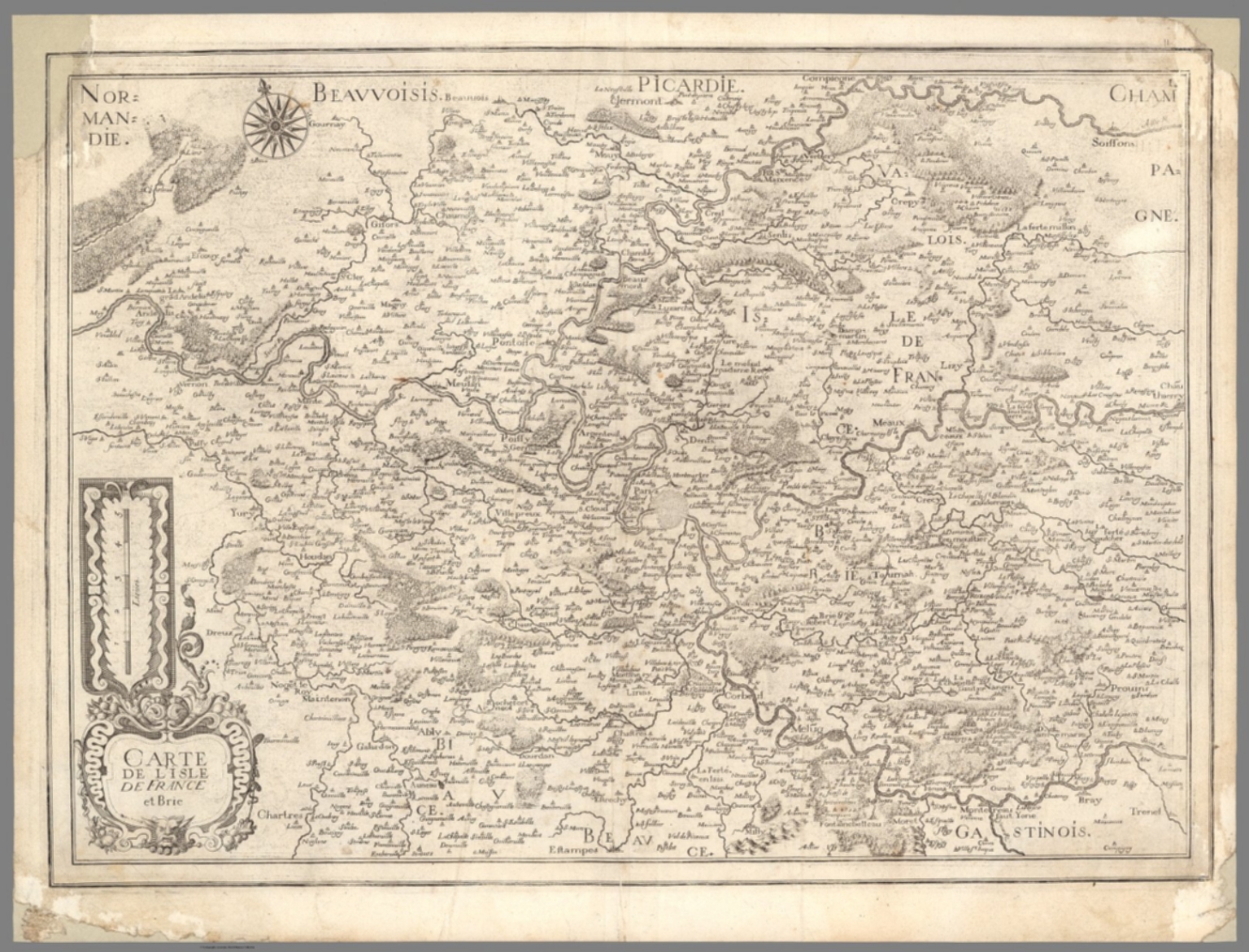 Carte de l'Isle de France et Brie - David Rumsey Historical Map Collection