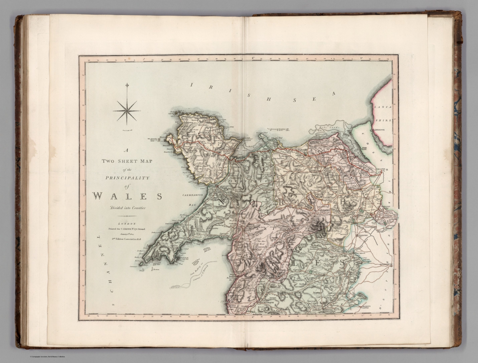 A two sheet map of the principality of Wales. Sheet 1 - David Rumsey ...
