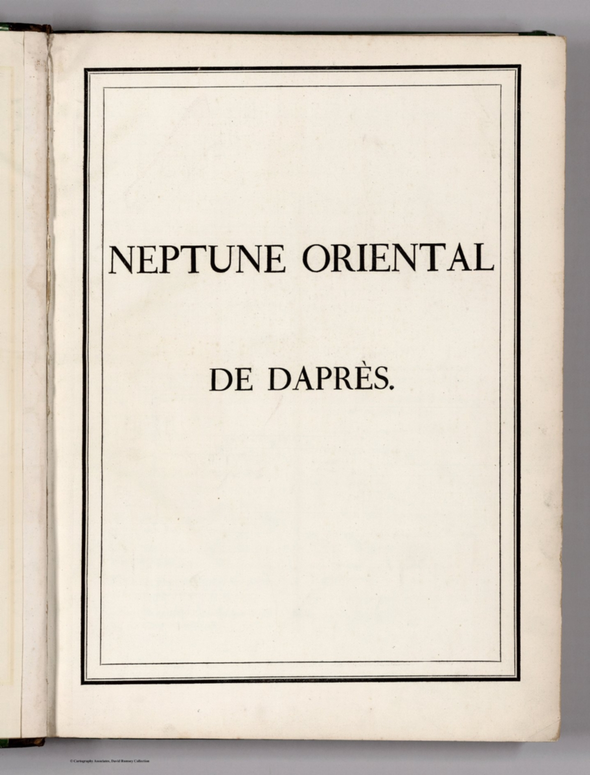 Title Page: Neptune Oriental - David Rumsey Historical Map Collection