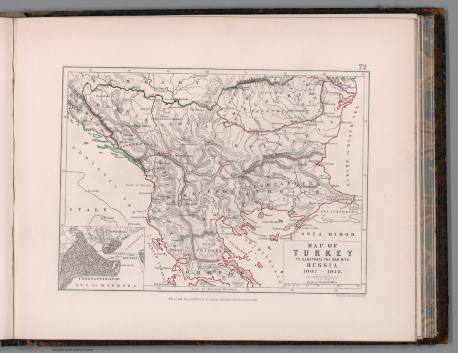 Map of Turkey to illustrate the war with Russia 1807-1812 - David ...