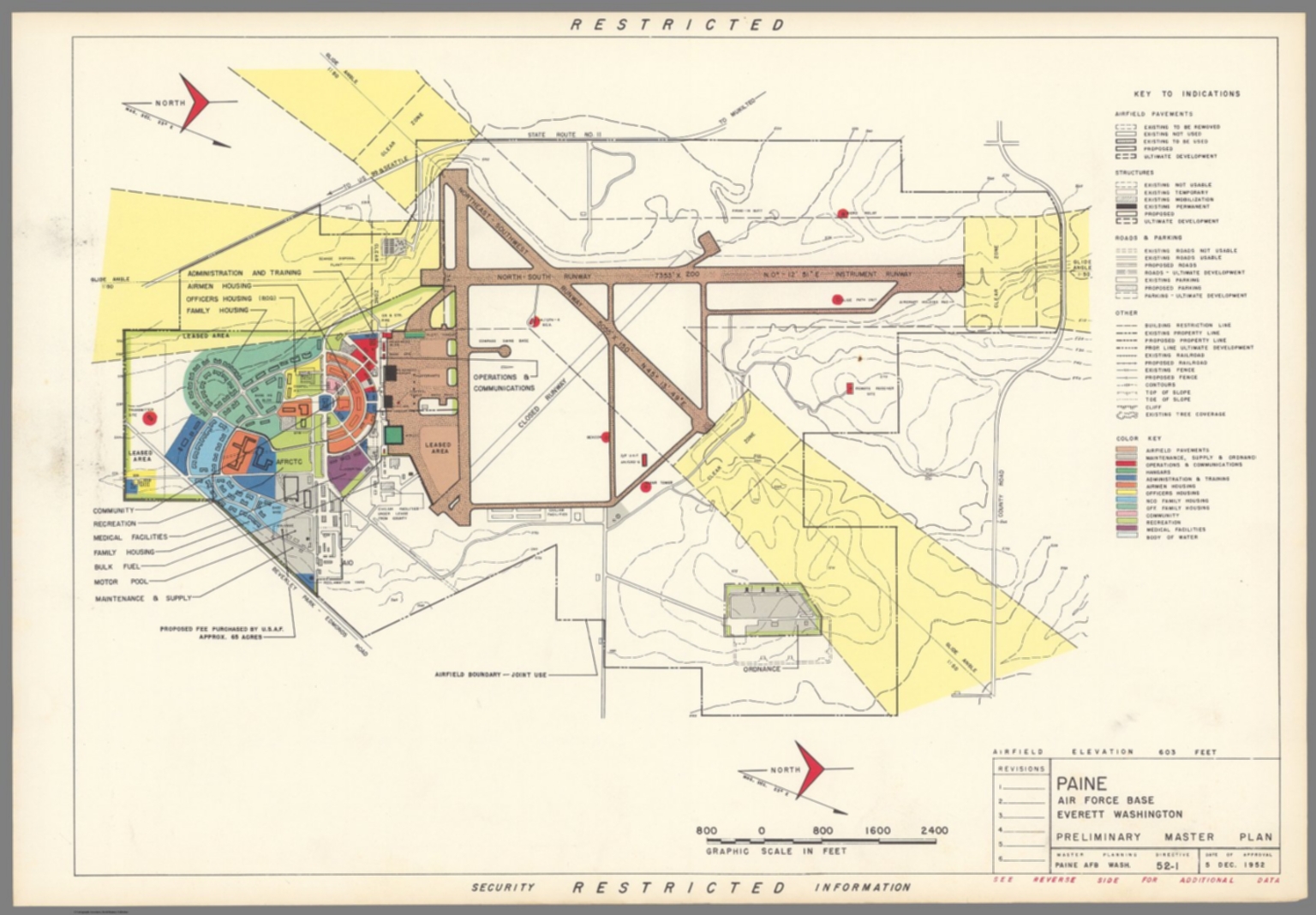 Paine Air Fore Base : Everett Washington : Preliminary master plan ...