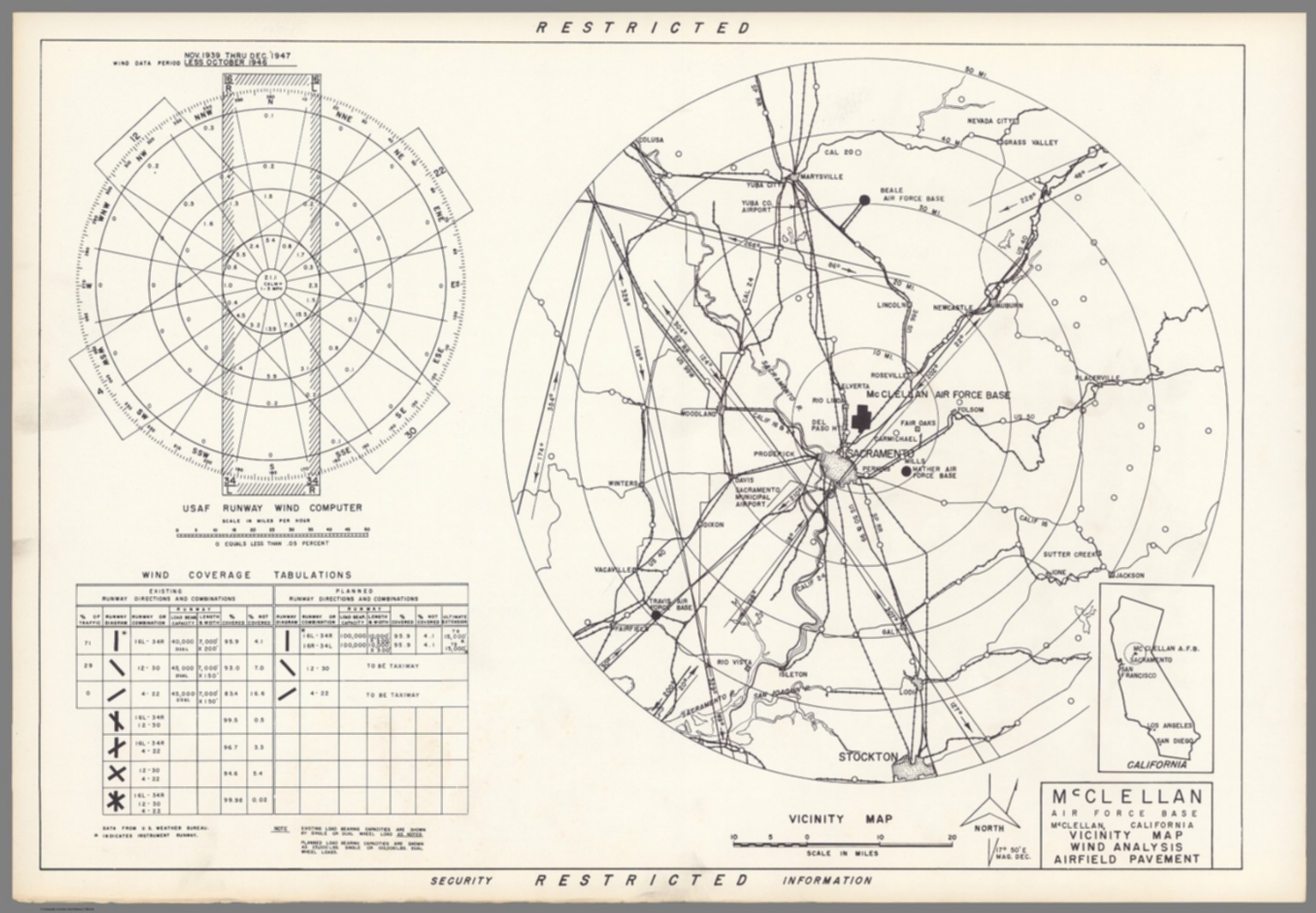 McClellan Air Force Base : McClellan California : Vicinity map - David ...