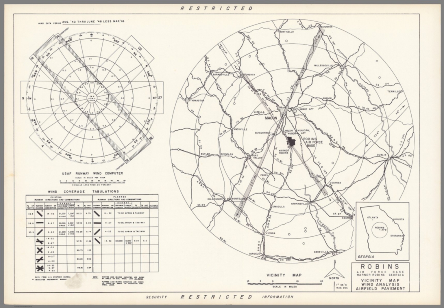 Robins Air Force Base : Warner Robins Georgia : Vicinity map - David ...