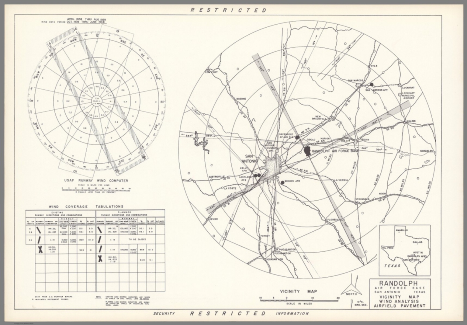 Randolph Air Force Base : San Antonio Texas : Vicinity map - David ...