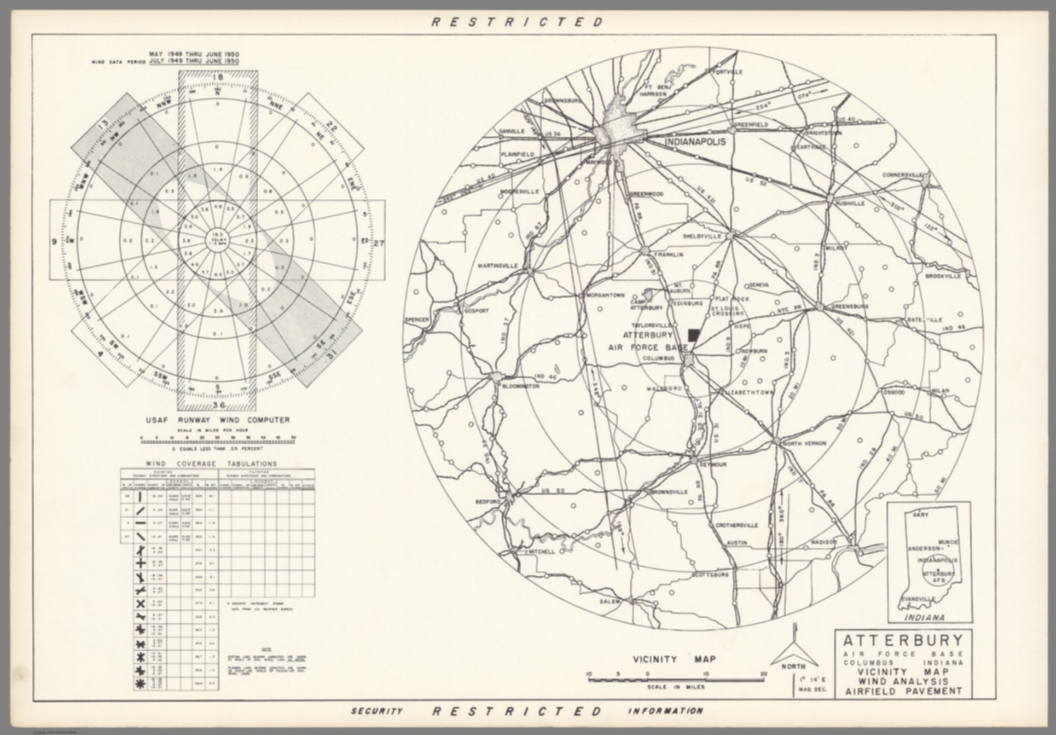 Atterbury Air Force Base : Columbus Indiana : Vicinity map - David ...