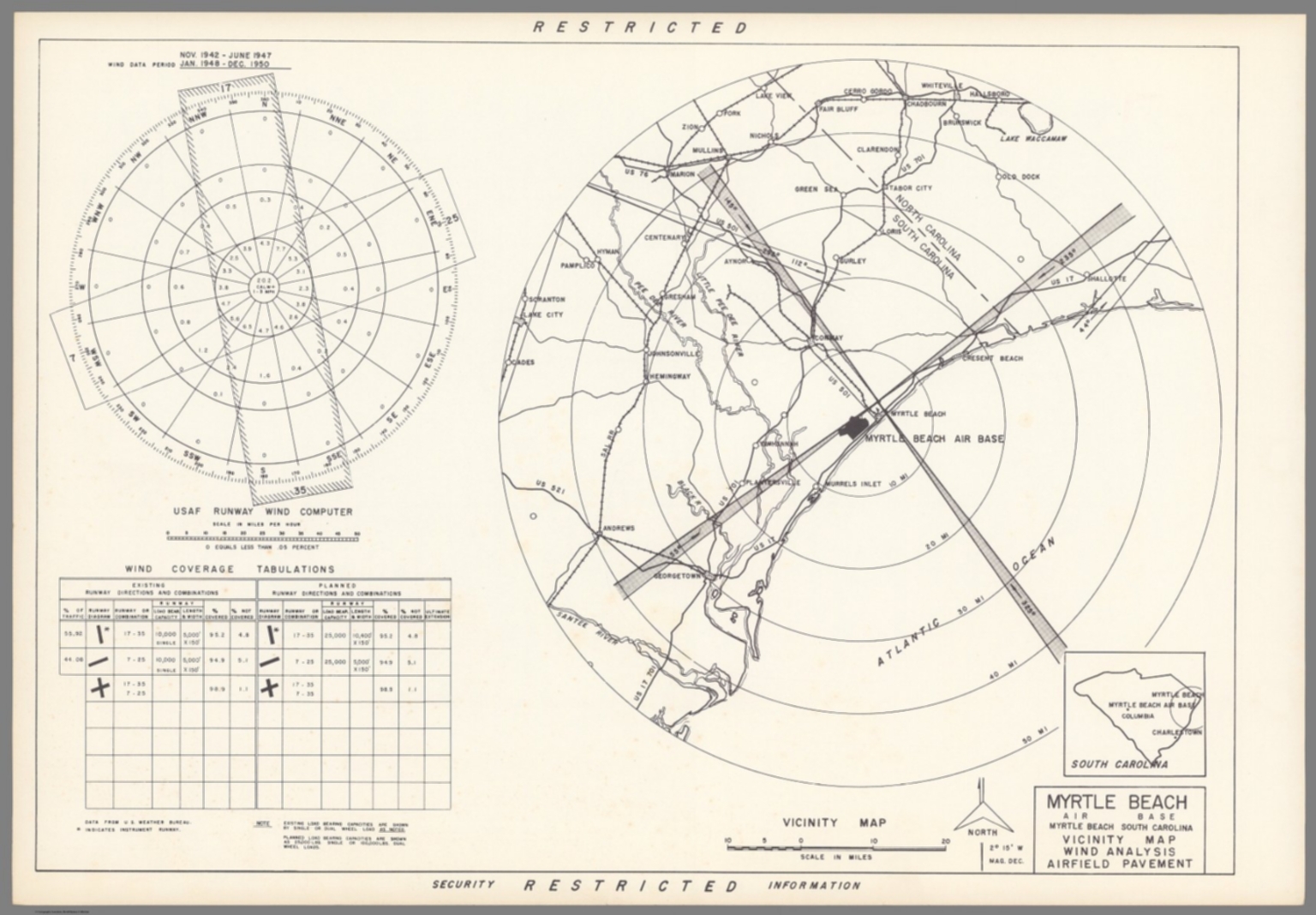Myrtle Beach Air Base : Myrtle Beach South Carolina : Vicinity map ...