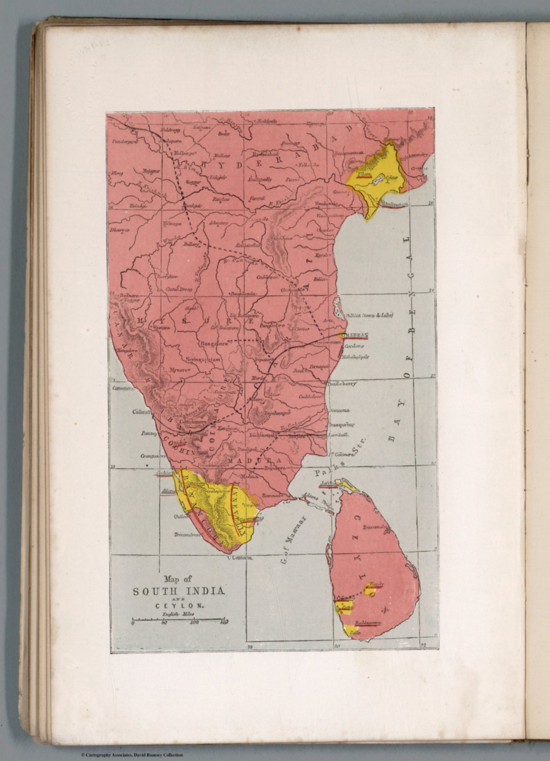 Map of South India and Ceylon - David Rumsey Historical Map Collection