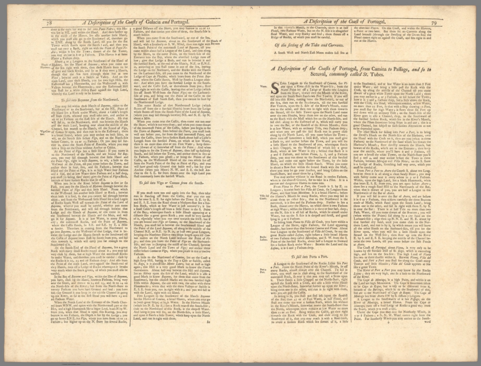 Tet: (Continues) Thus sheweth land on the coast of Spain and Portugal ...