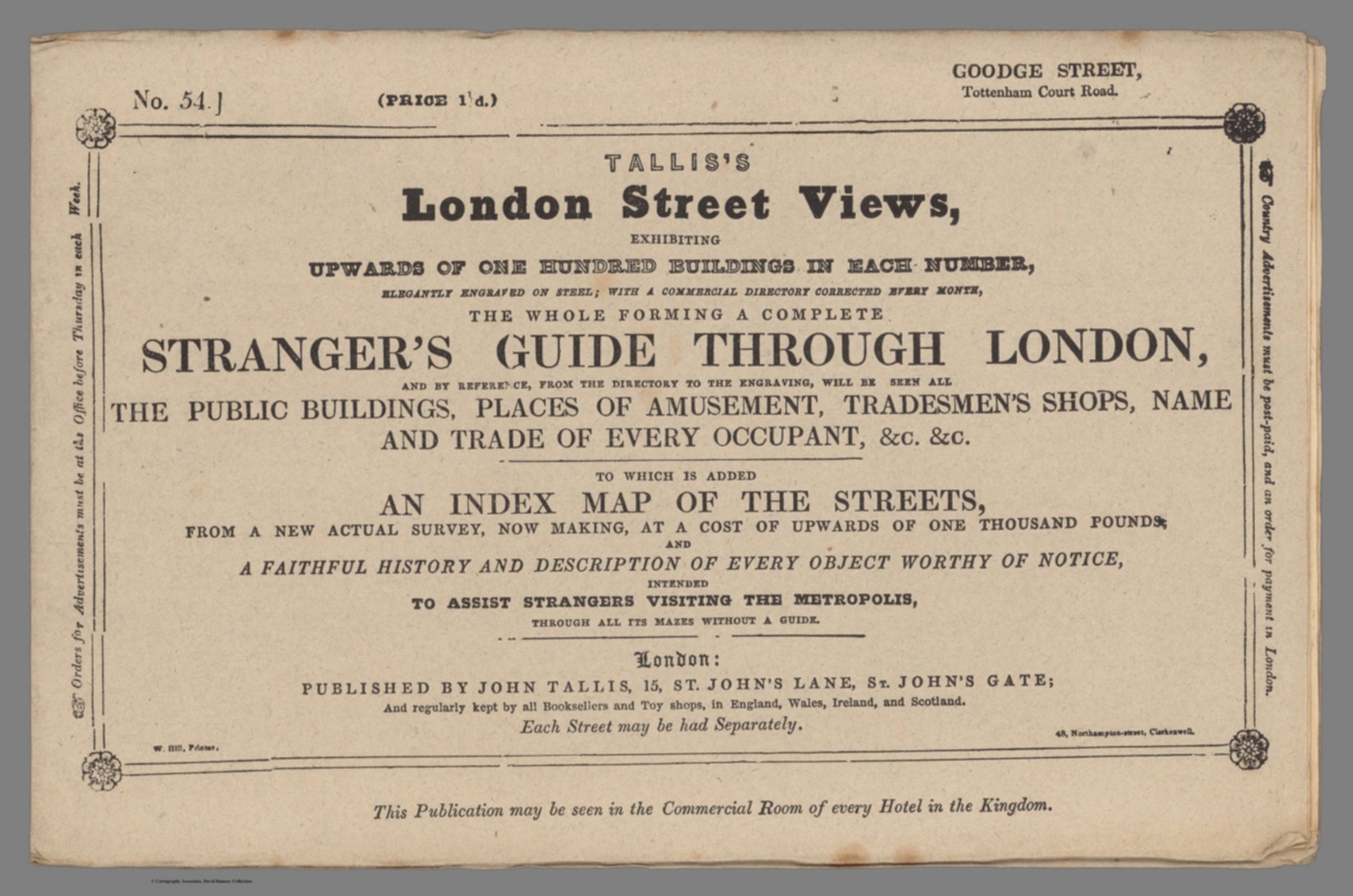 Covers: No. 54.] Goodge Street, Tottenham Court Road. - David Rumsey ...