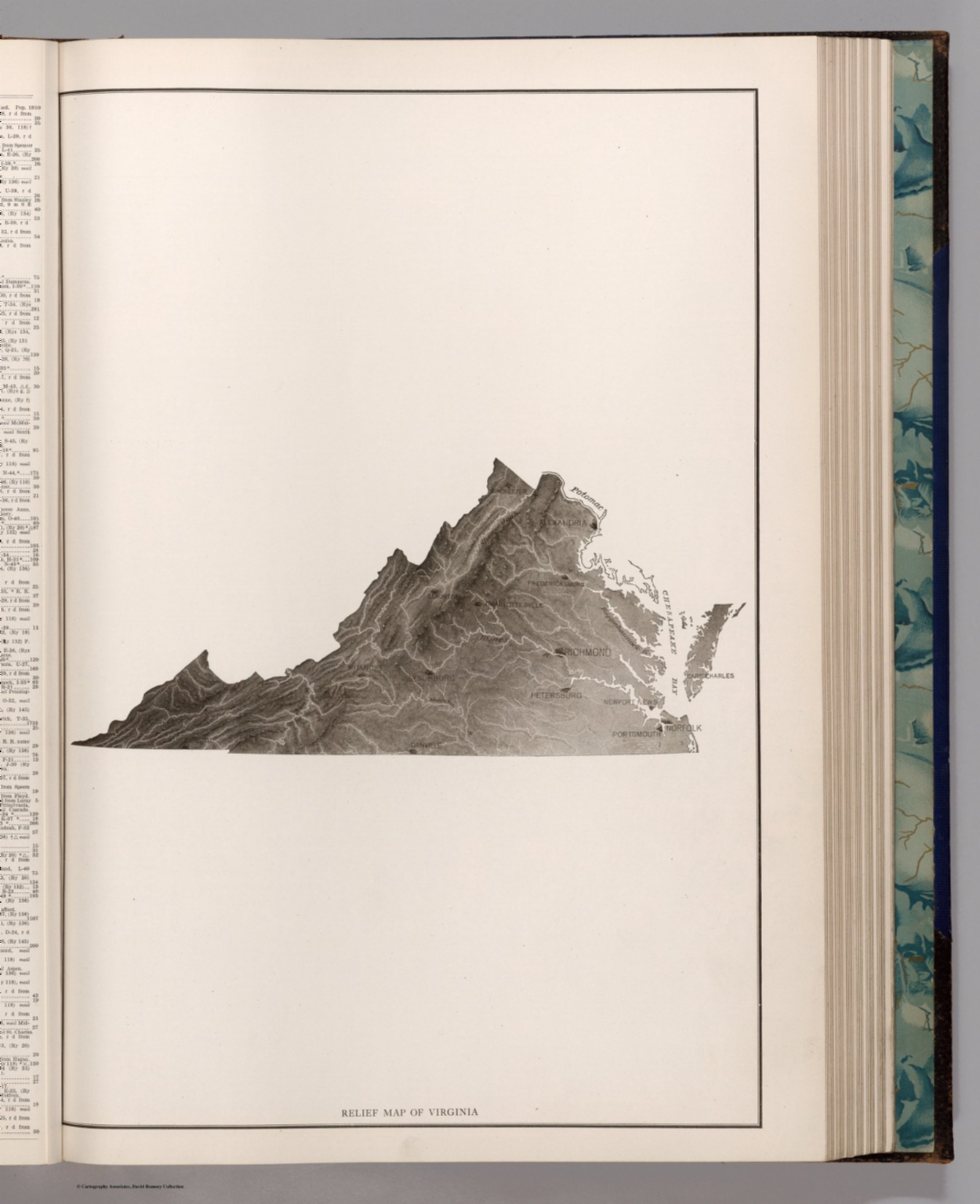 Relief Map of Virginia. - David Rumsey Historical Map Collection