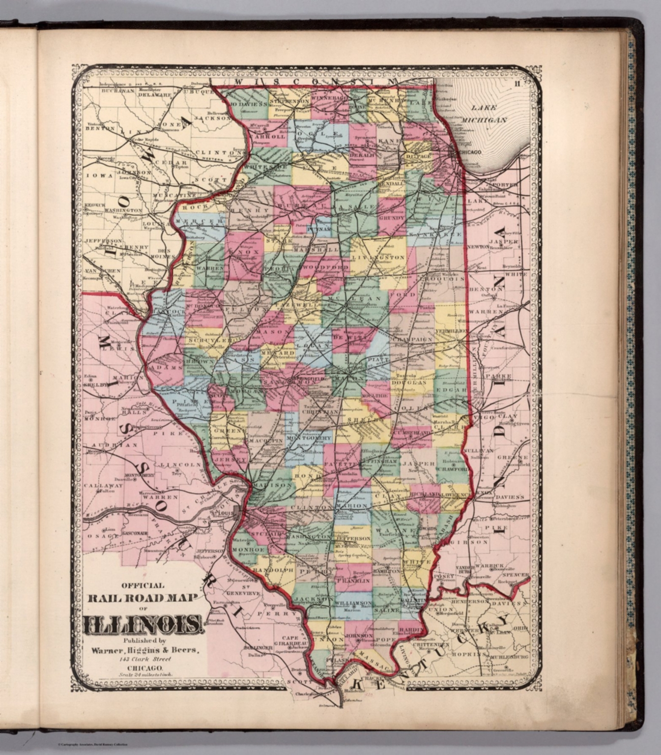 Official railroad map of Illinois - David Rumsey Historical Map Collection