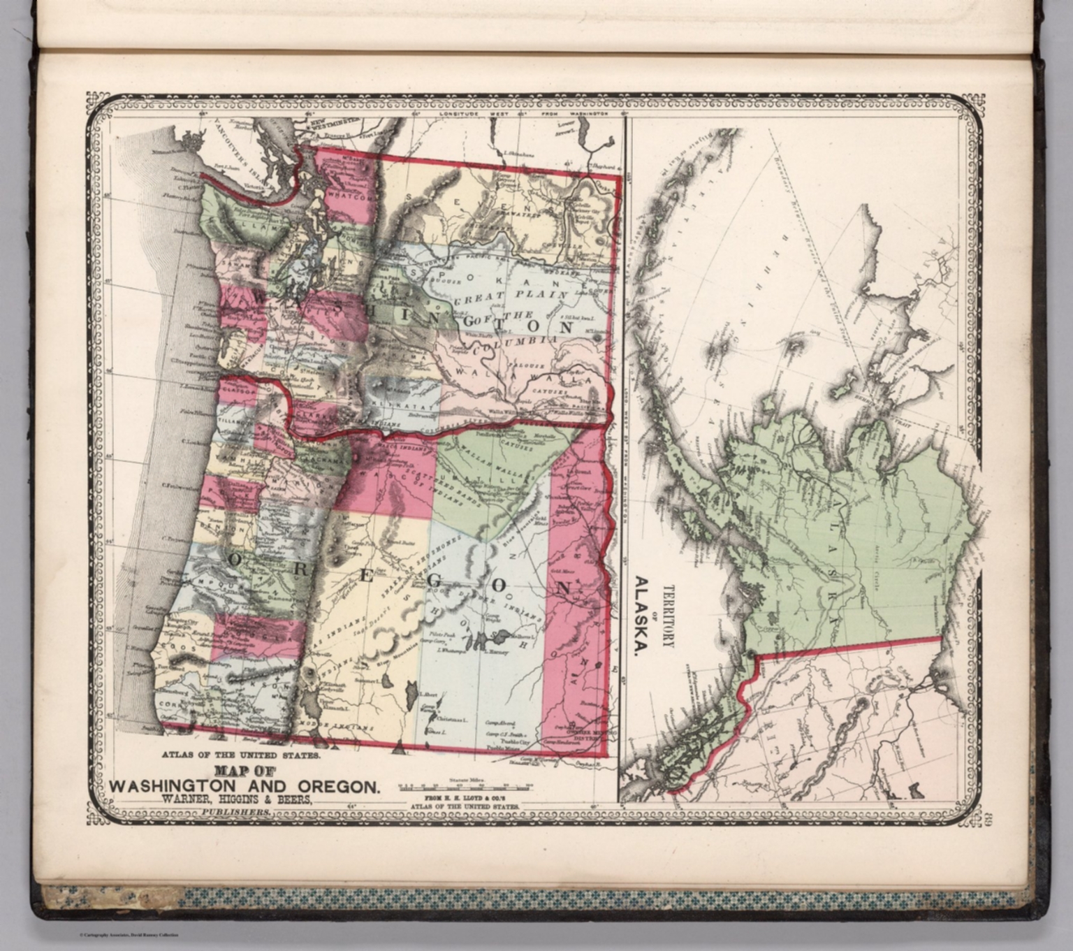 Map of Washington and Oregon - David Rumsey Historical Map Collection