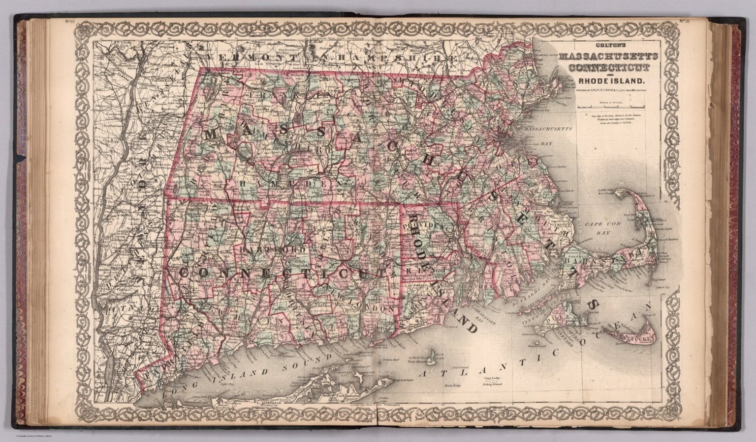 Massachusetts, Connecticut and Rhode Island. - David Rumsey Historical ...