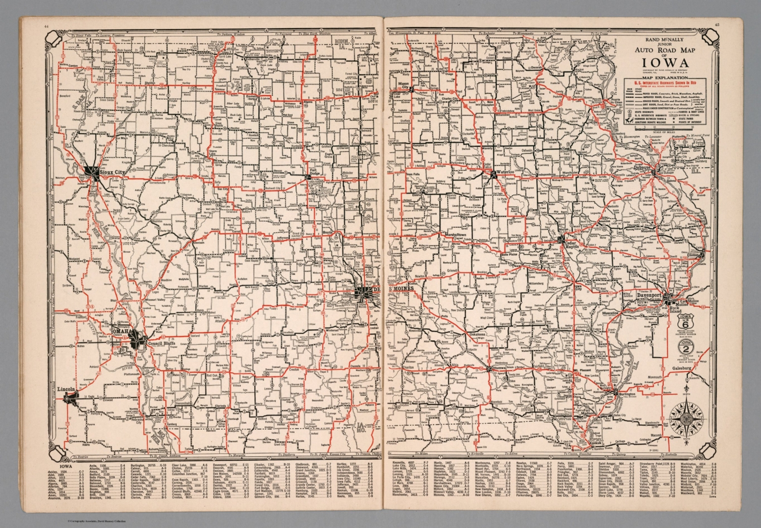 Junior Auto Road Map of Iowa - David Rumsey Historical Map Collection