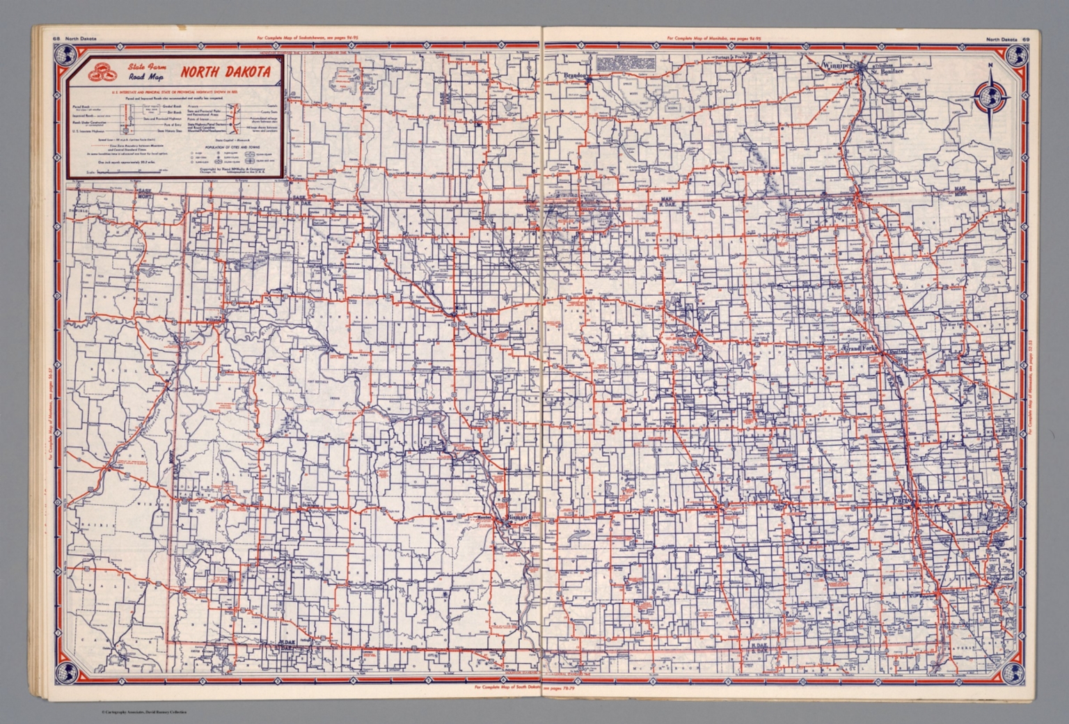 State Farm Road map: North Dakota - David Rumsey Historical Map Collection