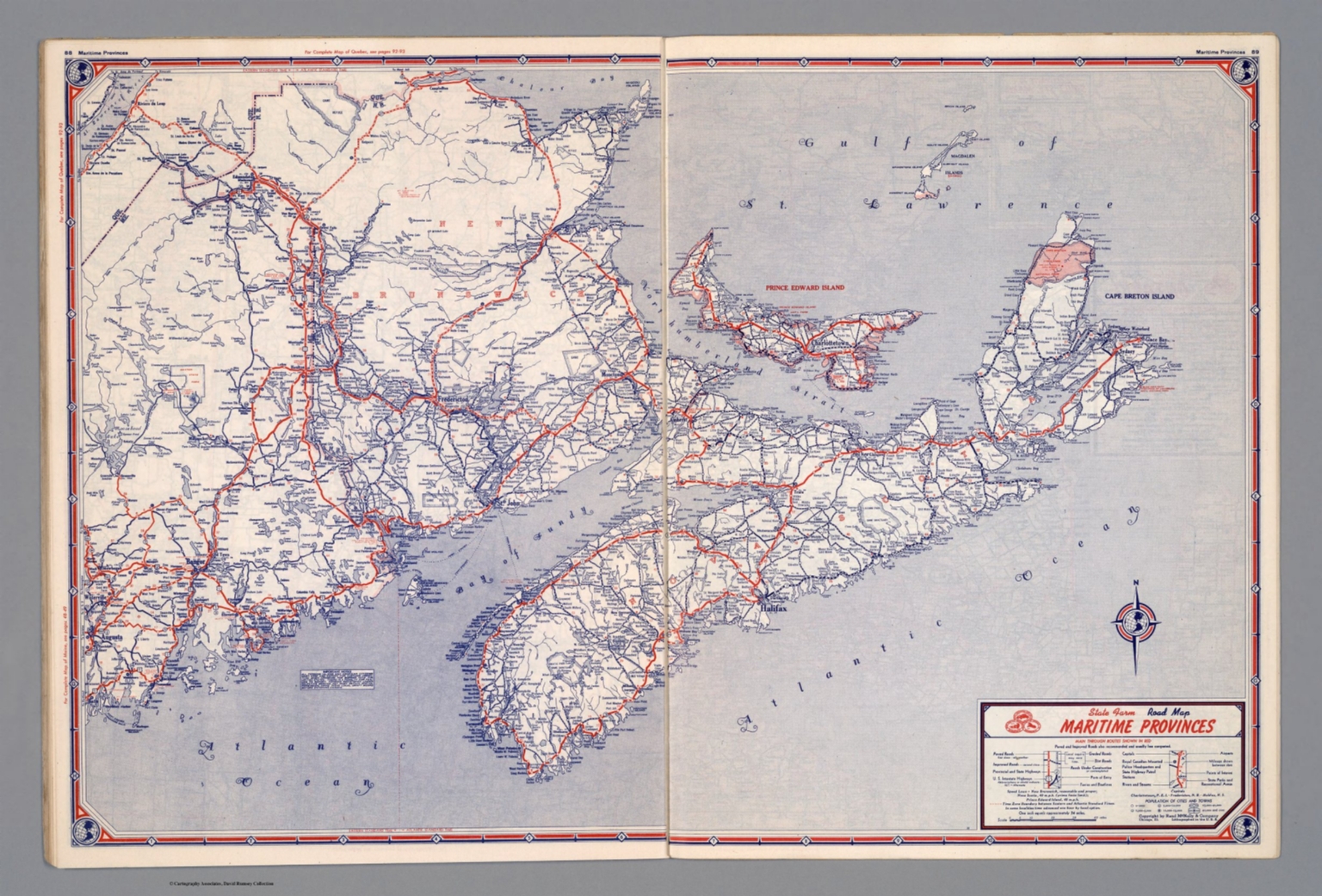 State Farm Road map: Maritime Provinces - David Rumsey Historical Map ...