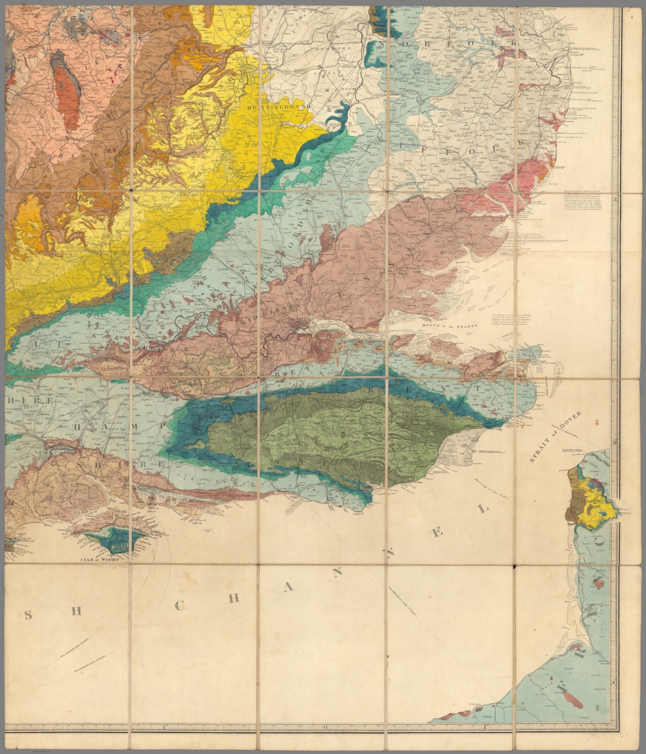 S.E. Sheet. A Physical and Geological Map of England and Wales ...