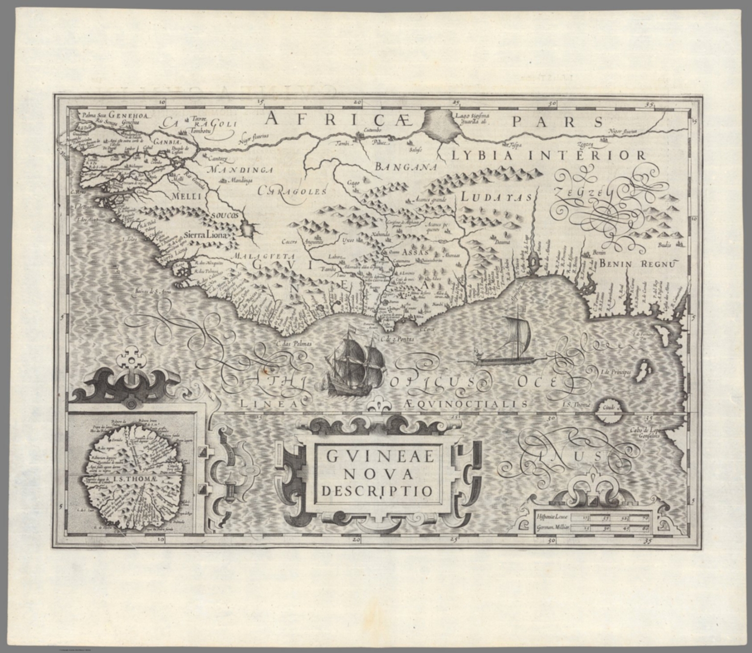 Guineae Nova Descriptio. Inset: I. S. Thomae. - David Rumsey Historical ...