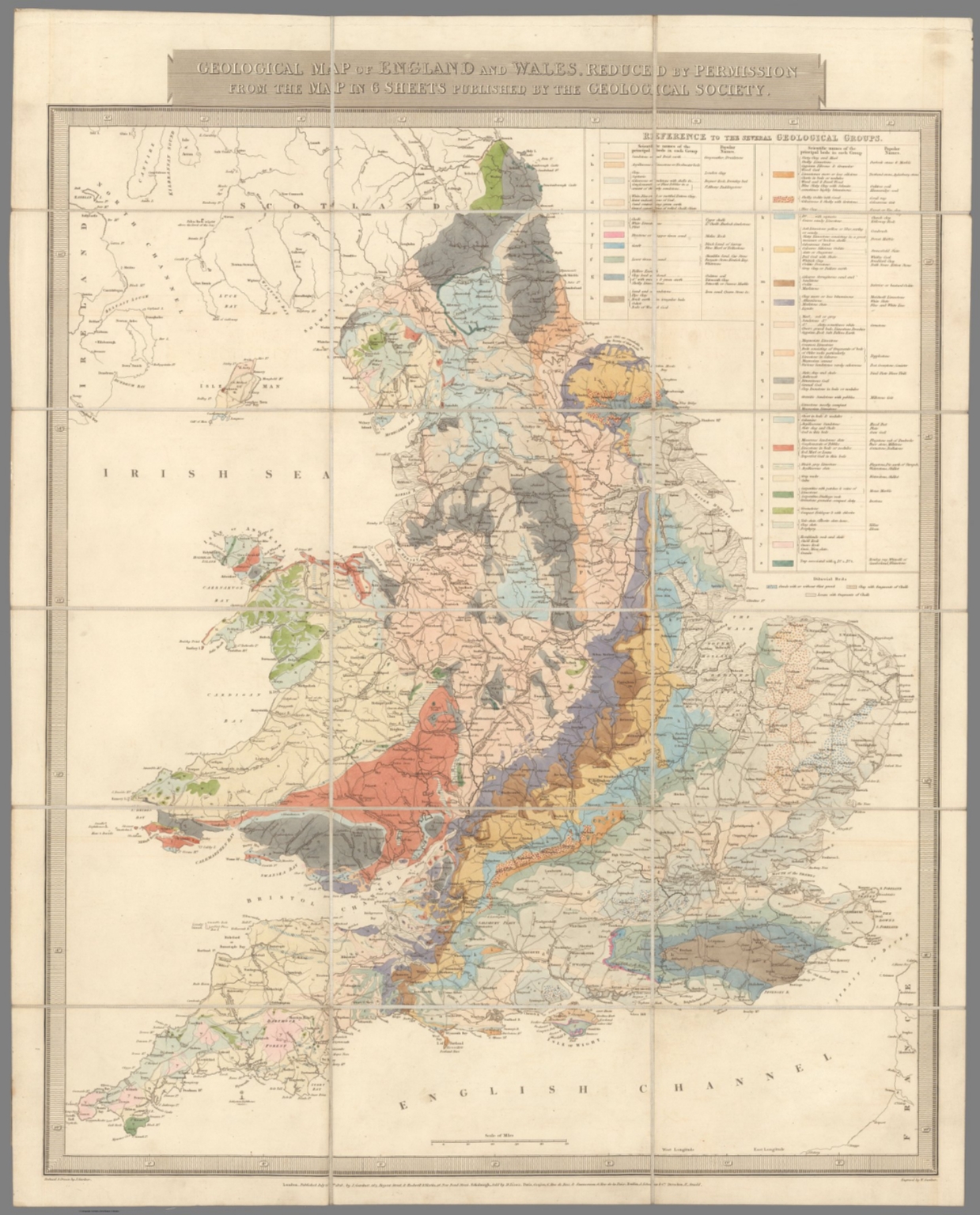 A Geological Map of England and Wales - David Rumsey Historical Map ...