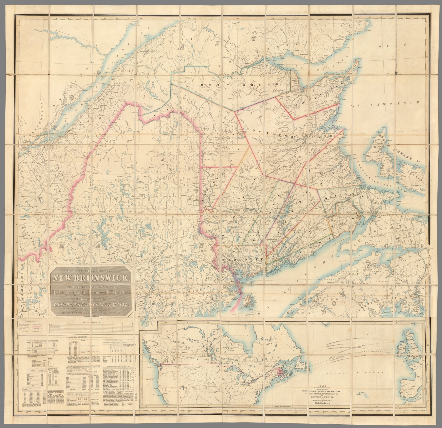 Map of the British Province of New Brunswick - David Rumsey Historical ...