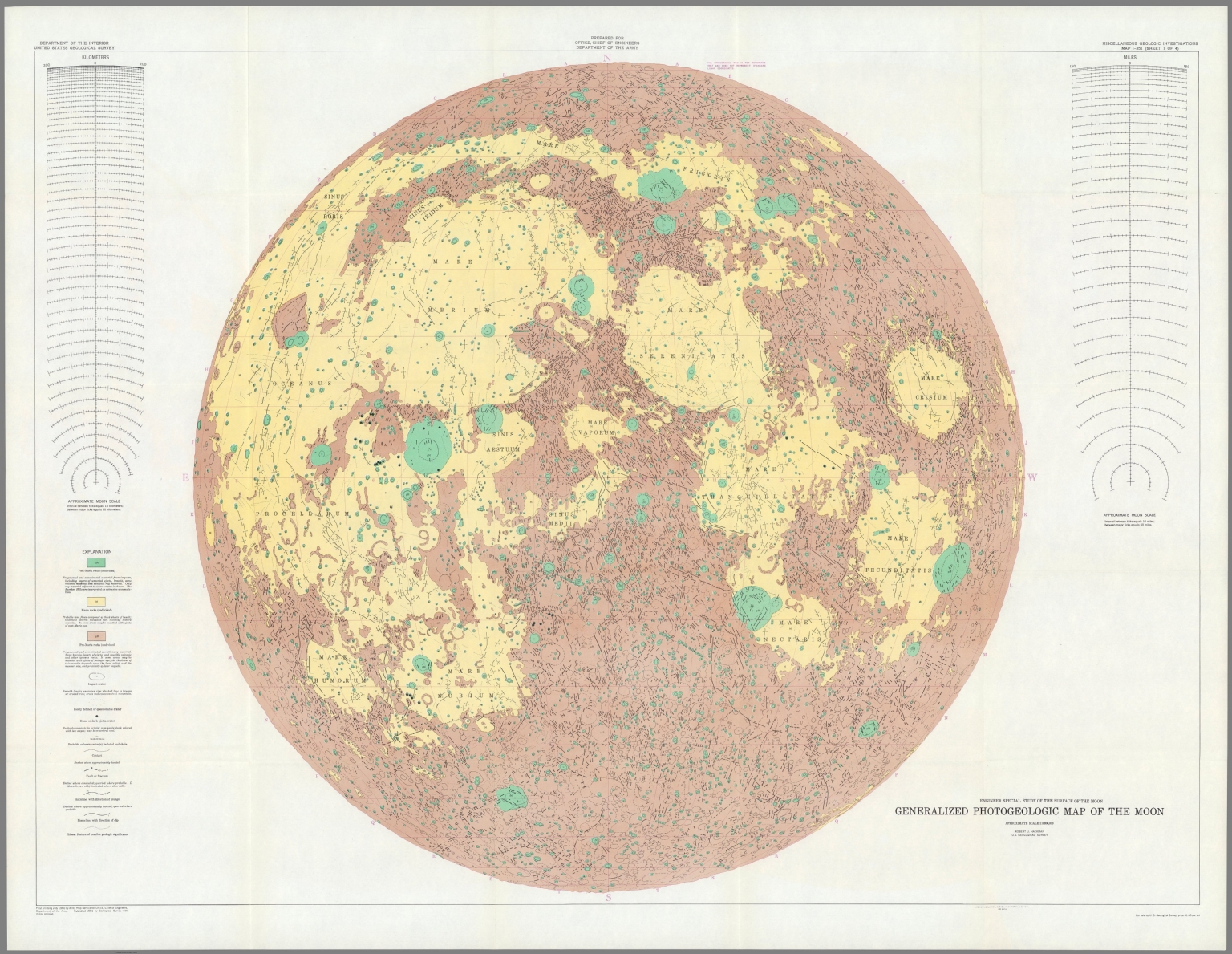 Generalized Photogeologic Map of the Moon. Miscellaneous Geologic ...