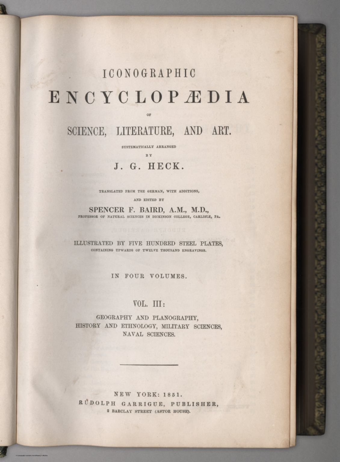 Title Page: Iconographic Encyclopaedia of Science, Literature, and Art ...