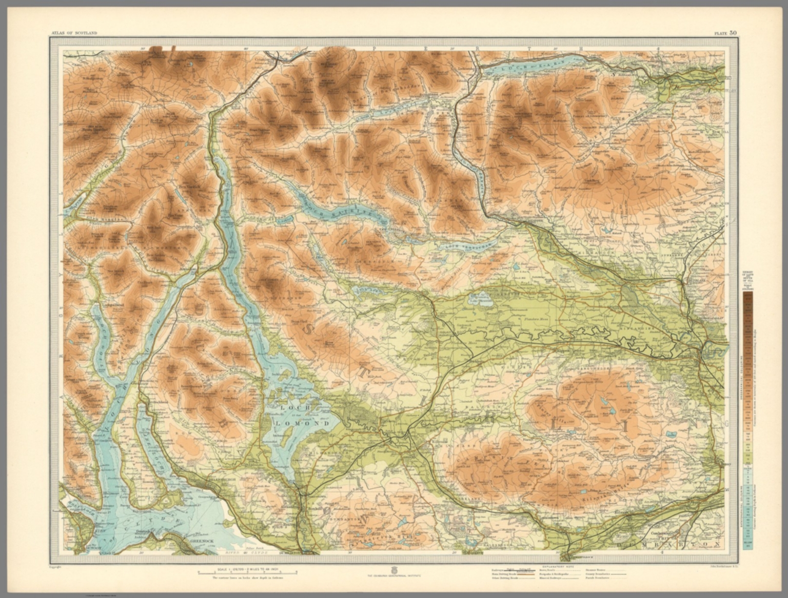 Plate 30. Section-Map Trossachs, Loch Lomond. - David Rumsey Historical ...
