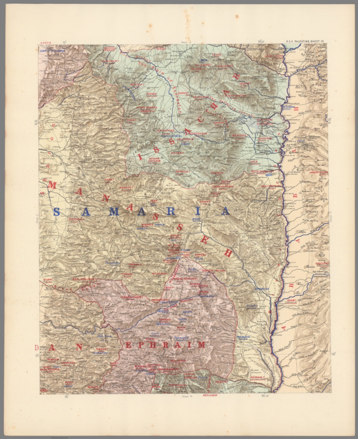 P.E.F. Palestine, sheet 10. Samaria - David Rumsey Historical Map ...