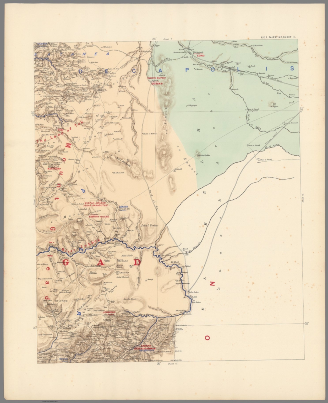 P.E.F. Palestine, sheet 11. Mizpah - David Rumsey Historical Map Collection
