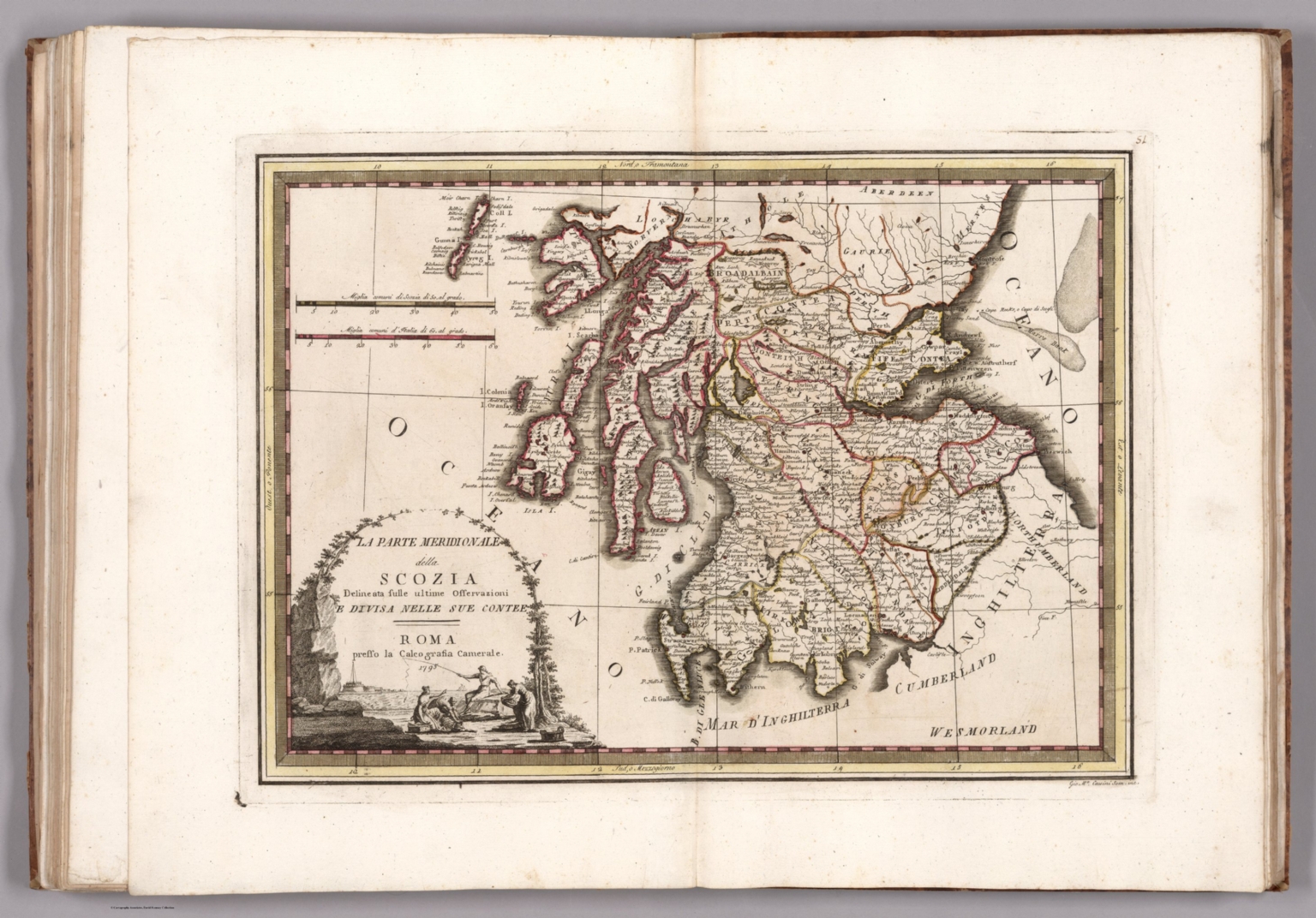 (51) La parte meridionale della Scozia. - David Rumsey Historical Map ...